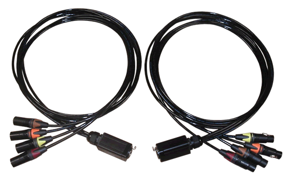 SNEAK SNAKE 4-WAY 5-PIN DMX BREAK OUT 6FT. – Acey Decy Lighting